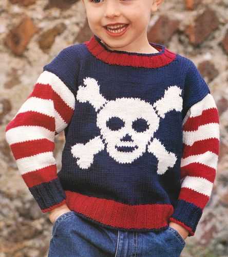 Unique Knitting Pattern: Edgy Skull Sweater