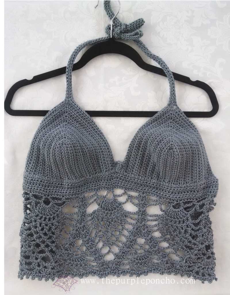 Free pattern for a knitted bra top