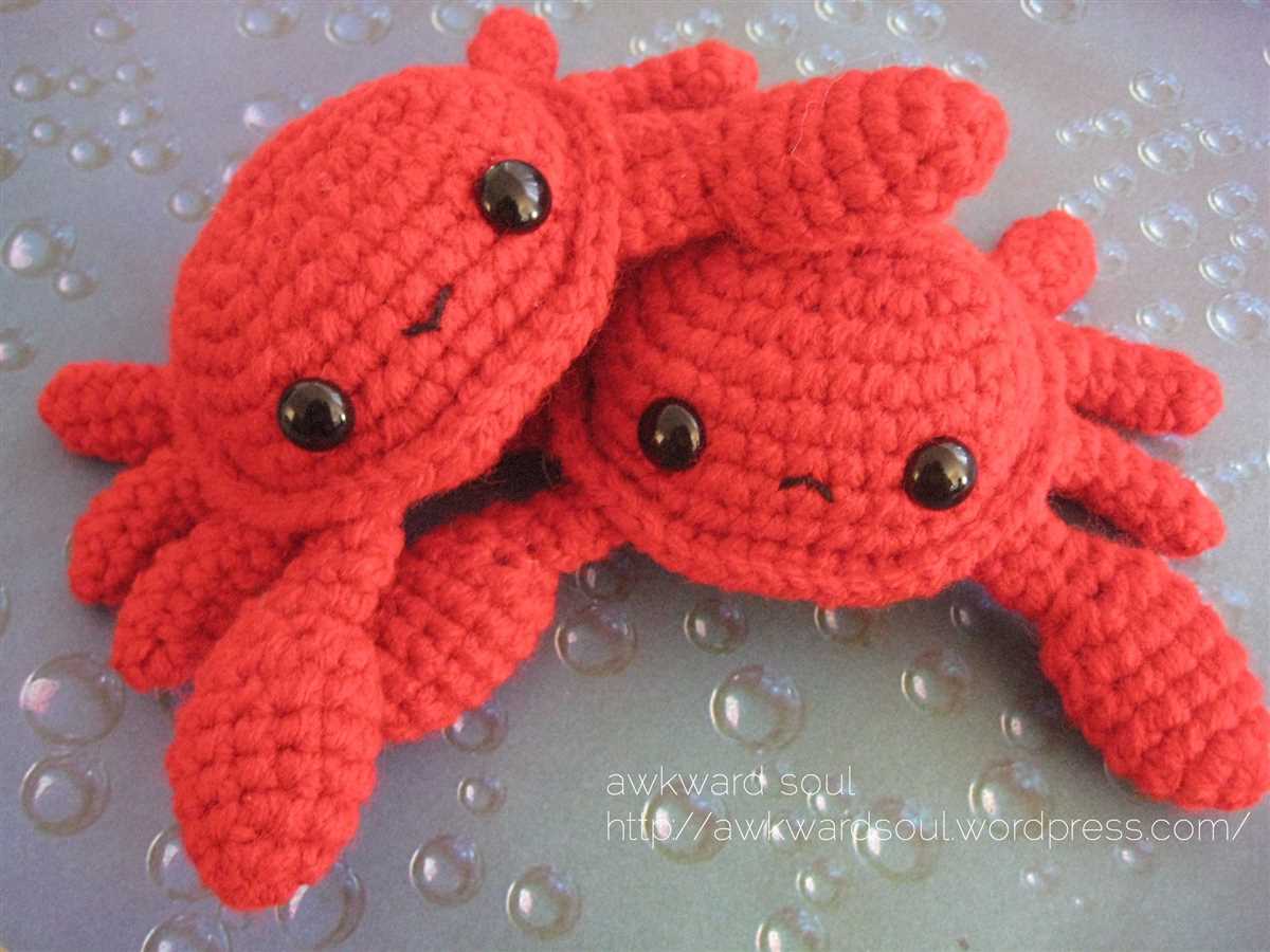 Free crab knitting pattern