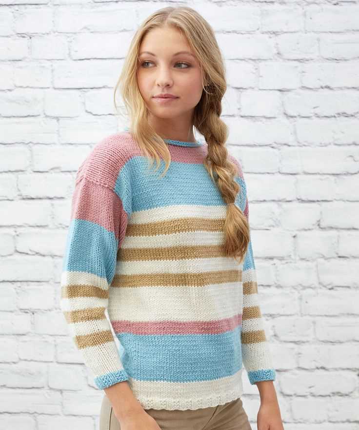 Simple and Stylish: Knit Your Own Striped Sweater for Free