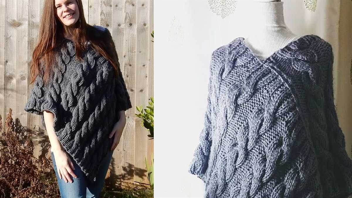 Unique Knitting Pattern for a Trendy Side Button Poncho