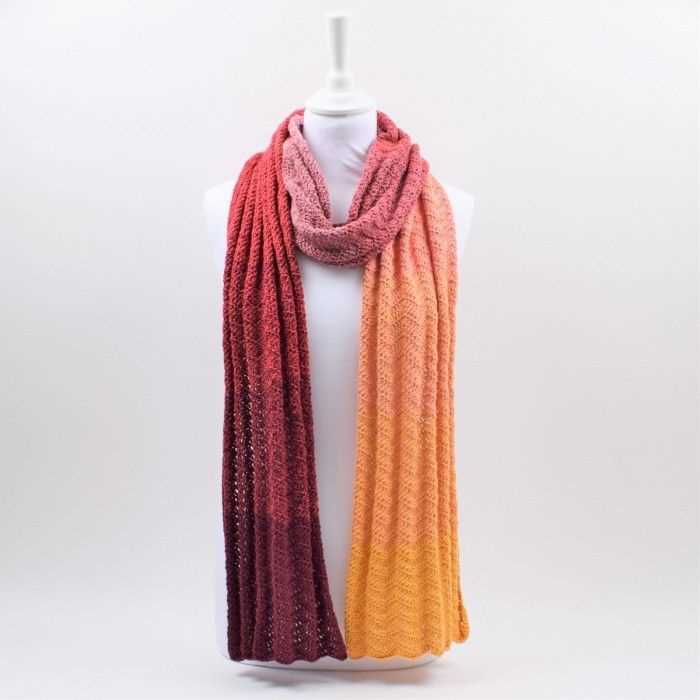 Stylish Zigzag Scarf Knitting Pattern