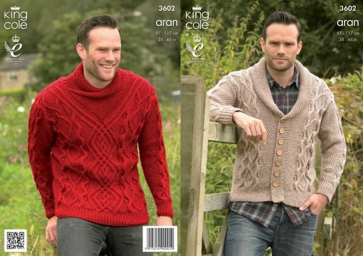 Effortless men's cardigan knitting pattern
