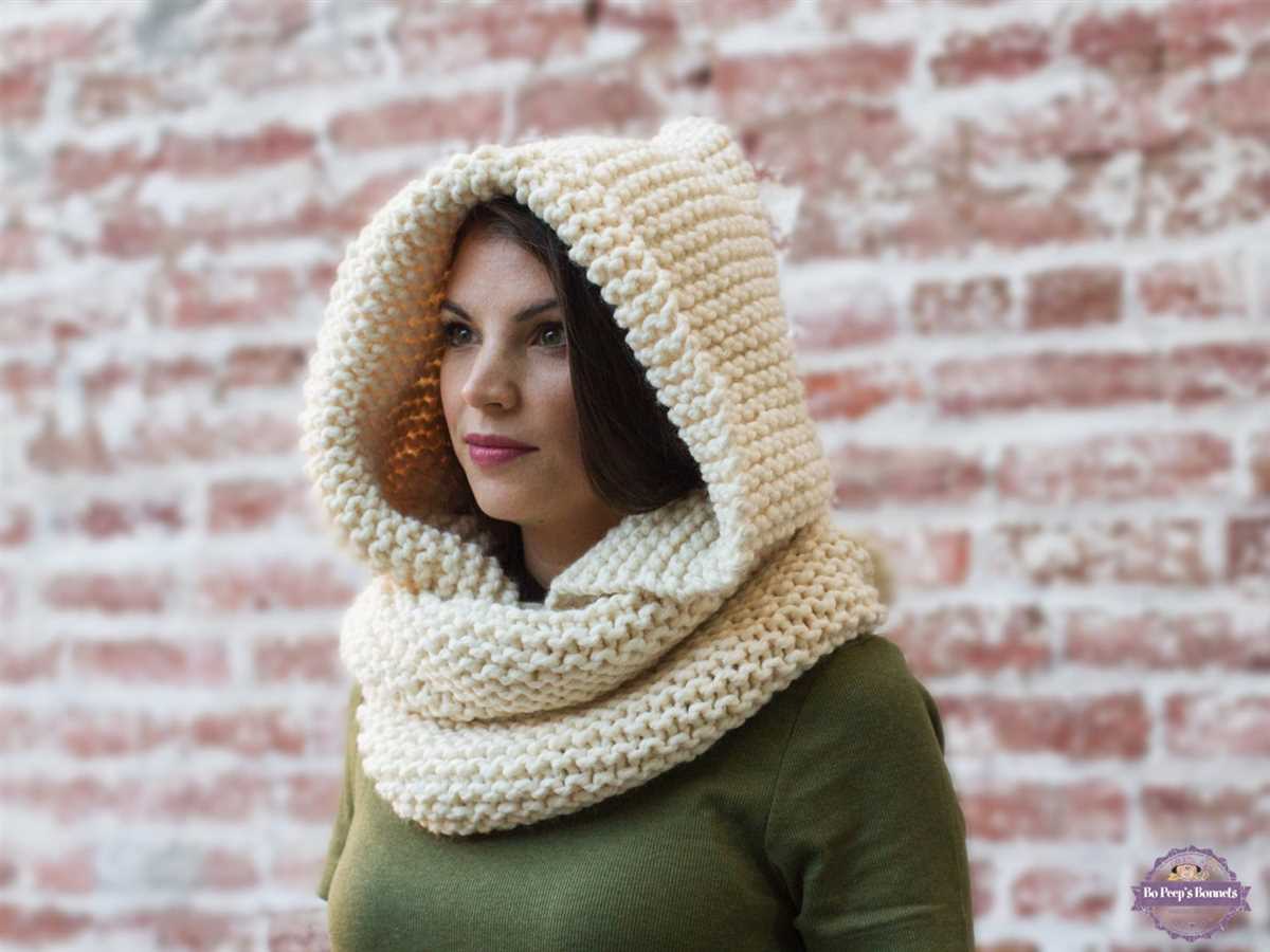 Unique Knitting Pattern for a Hooded Cowl