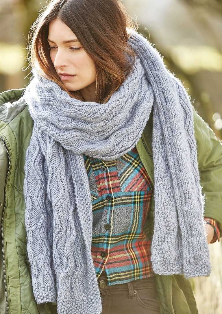 Cozy up with this free winter scarf knitting pattern