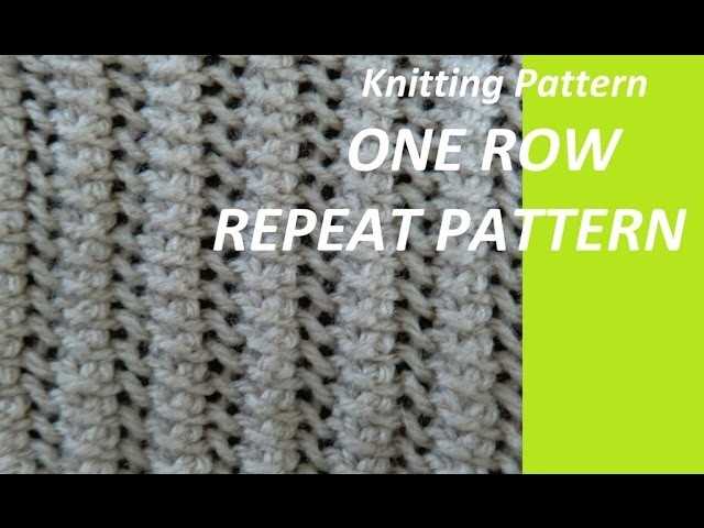 Effortless and versatile knitting: Two row repeat patterns