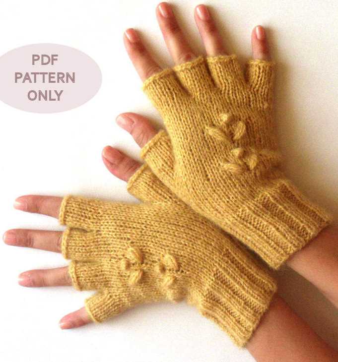 Free Knitting Pattern for Short Finger Gloves