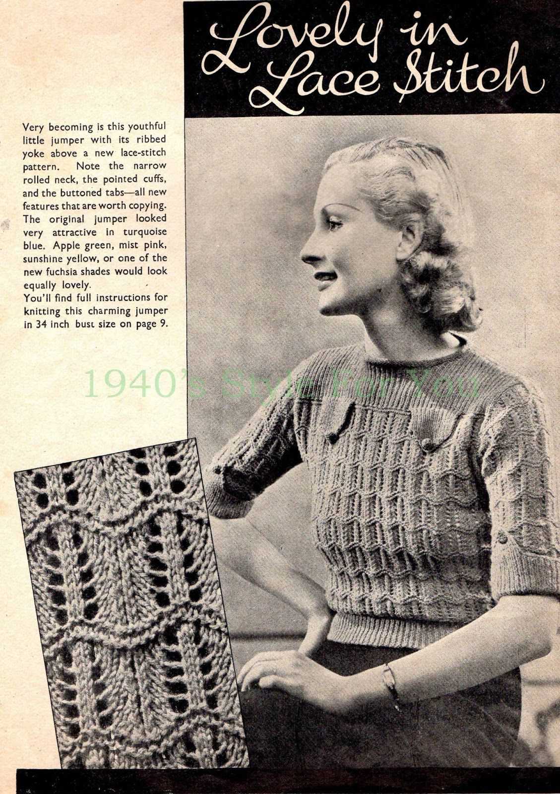 Timeless Knitting: Rediscovering 1940s Patterns