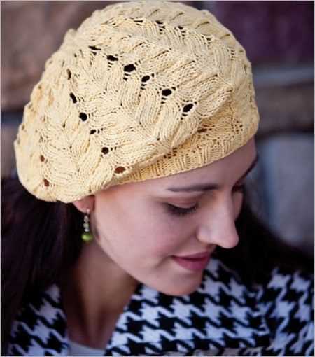 Stunning lace beret knitting pattern