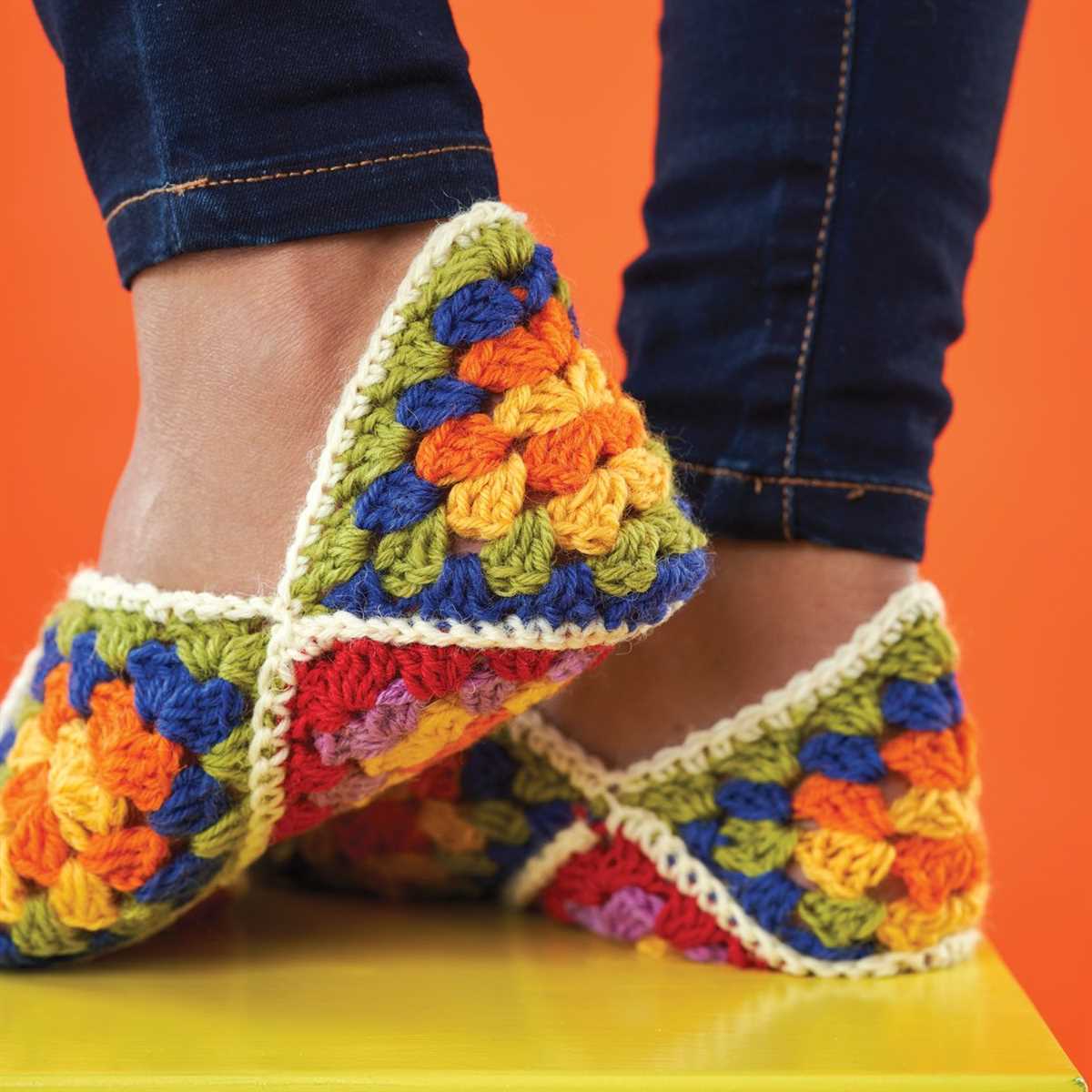 Square Slipper Knitting Pattern