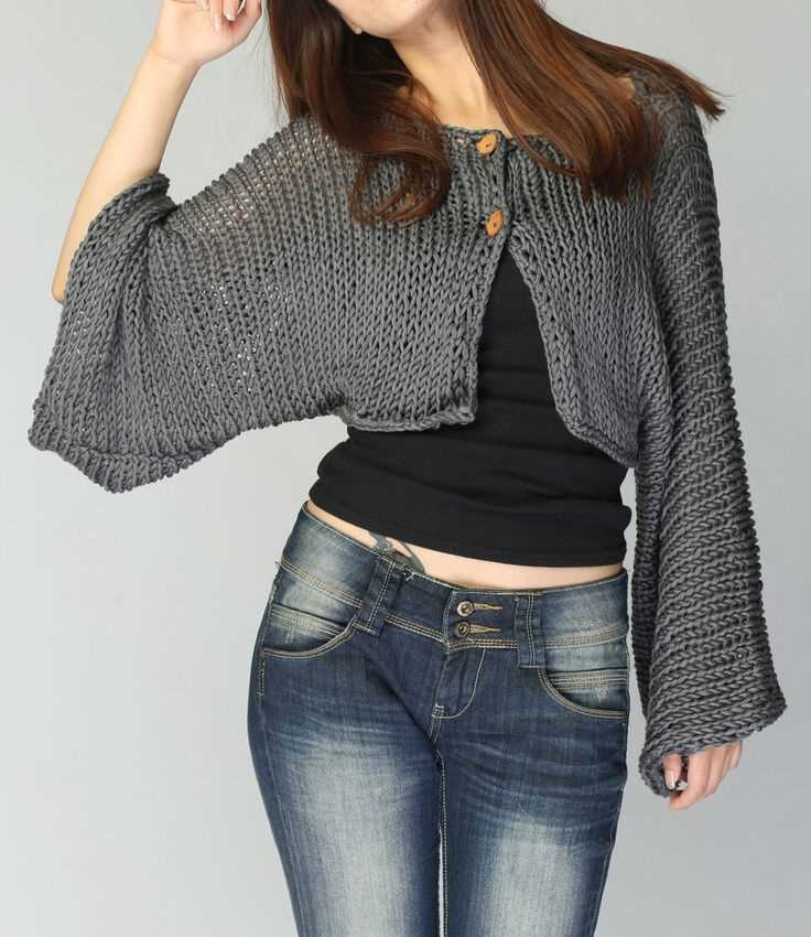 Cozy and Stylish: Knit Shrug with Sleeves Pattern