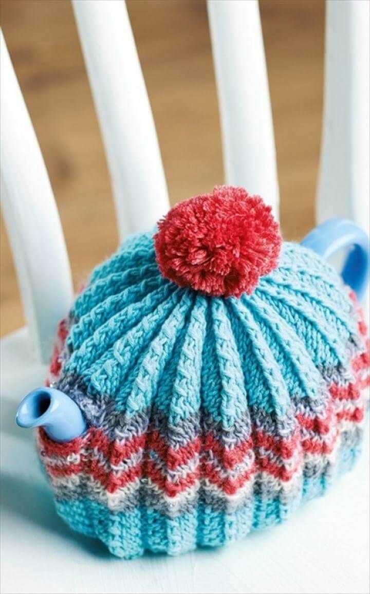 Cozy up with this English tea knitting pattern