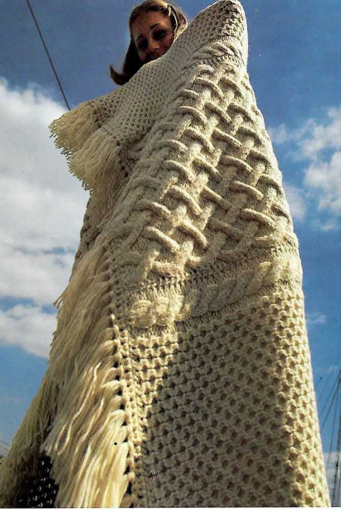 Knit cozy afghans for free: fisherman-inspired patterns