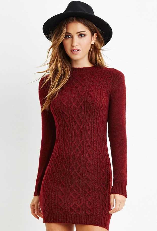 Creating your own cable knit dress with this pattern