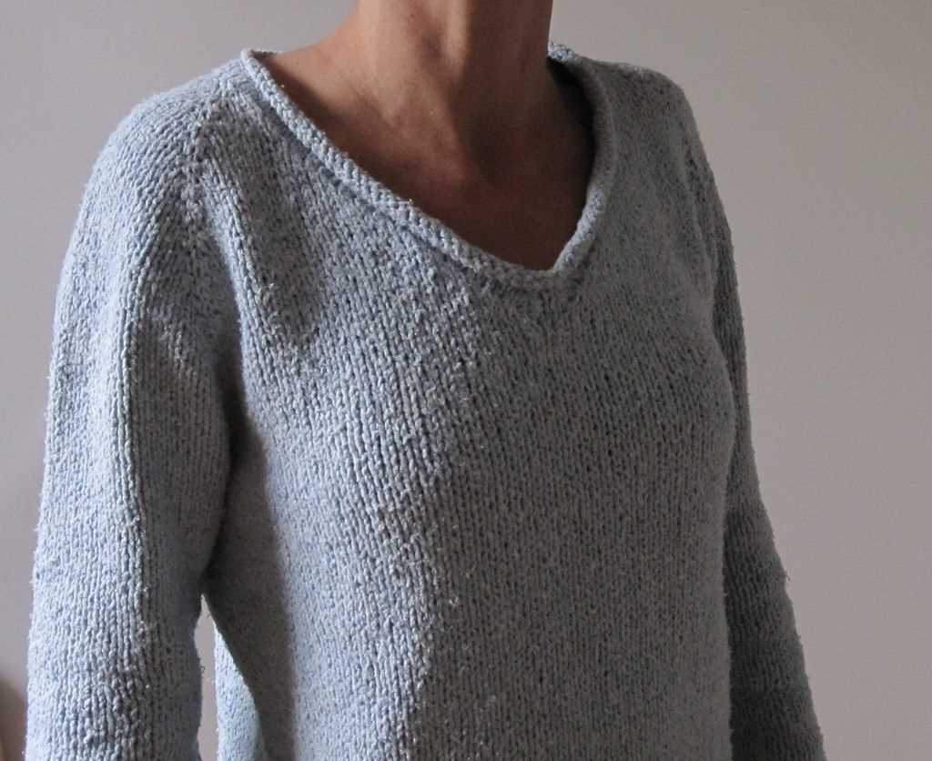 How to Knit a Gorgeous V Neck Sweater with a Deep Neckline