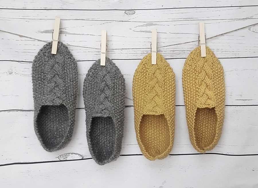 Cozy and Stylish: Free Cable Knit Slippers Pattern