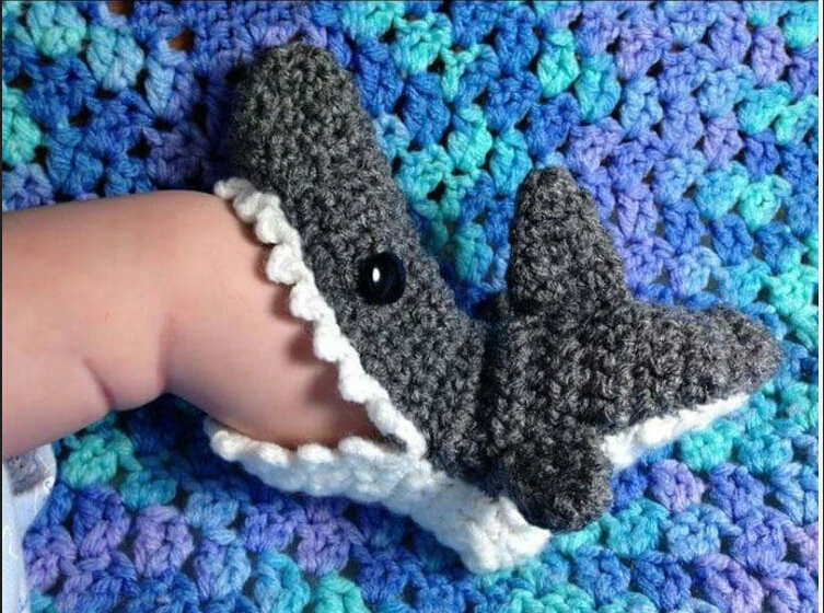 Knit Your Own Shark Slippers with this Free Pattern