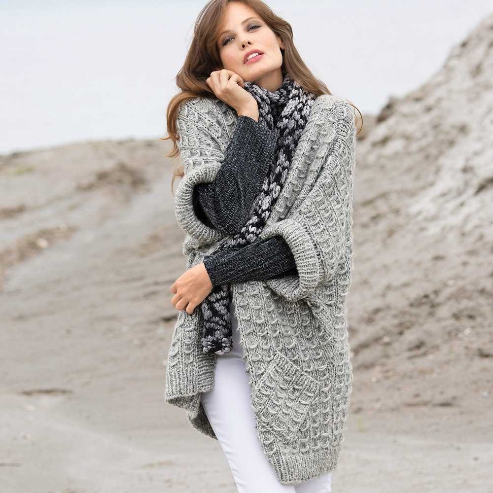 Cozy up in a free pattern for an oversized cardigan
