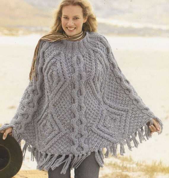Unique Knitting Pattern for a Trendy Side Button Poncho