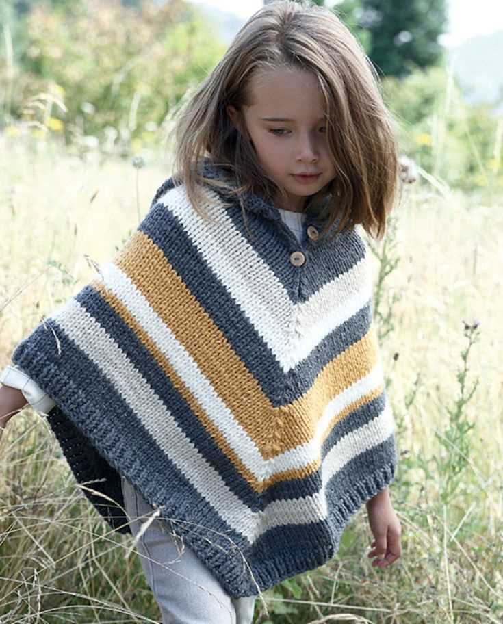 Unique Knitting Pattern for a Trendy Side Button Poncho