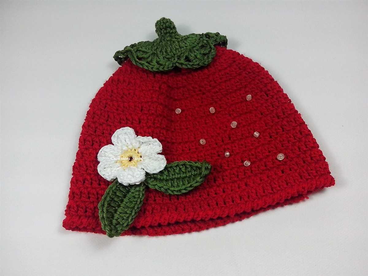 Free knitting pattern for a cute strawberry hat
