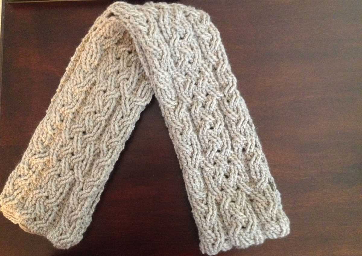 Cozy up with this cable knit scarf pattern for free