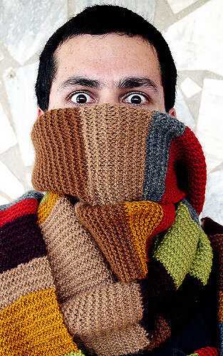 Knit a Cozy Potato Chip Scarf with this Free Pattern