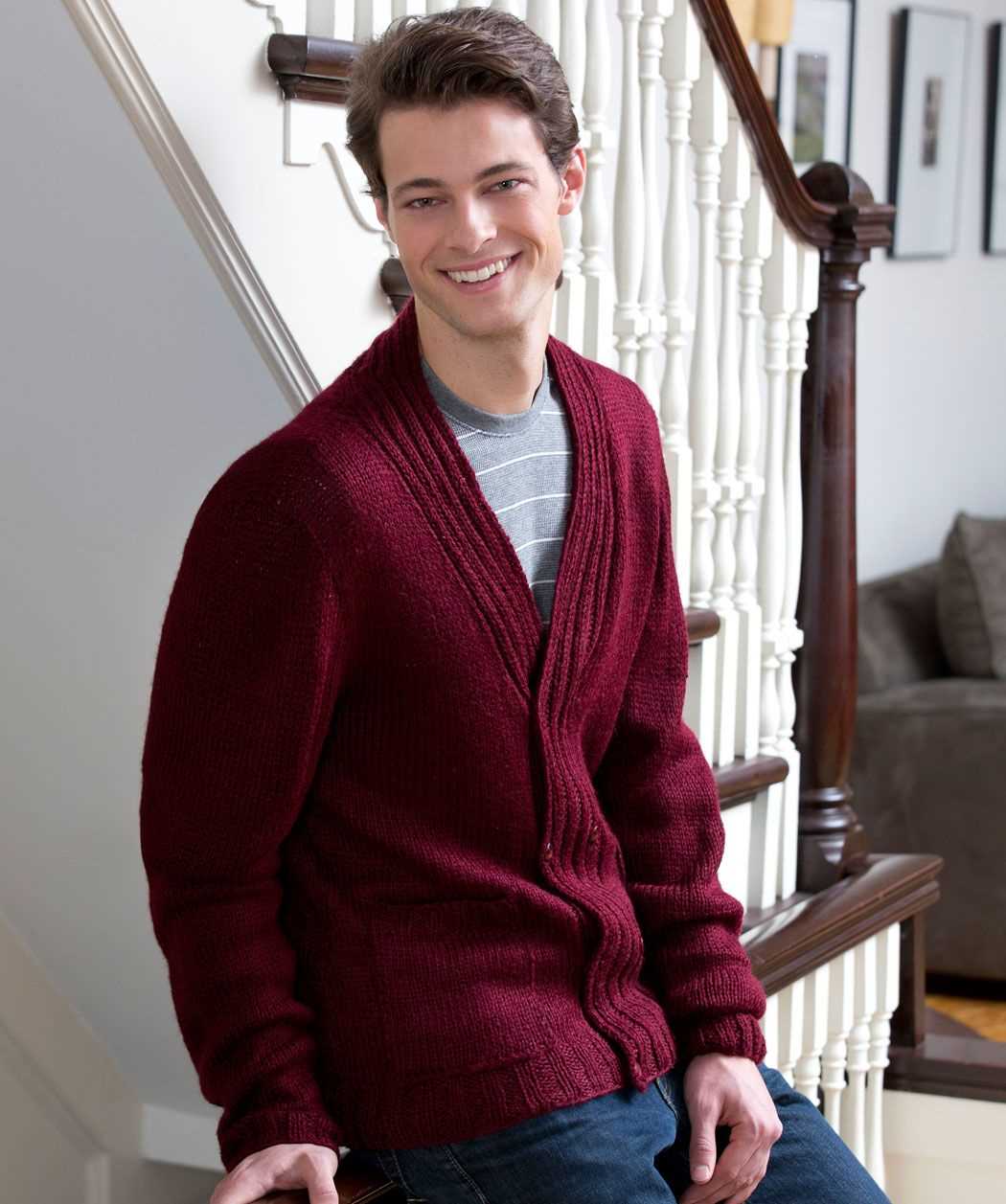 Free knitting patterns for men's cardigans in the UK