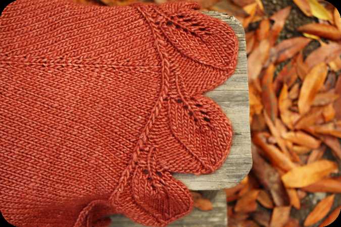 Leafy Knit: a Pattern for Large Leaves