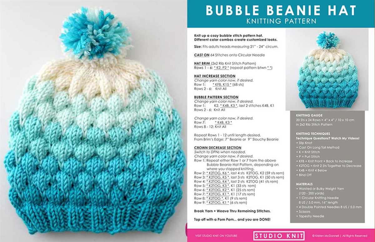 Stylish and Cozy: Free Knitting Patterns for Adult Beanies